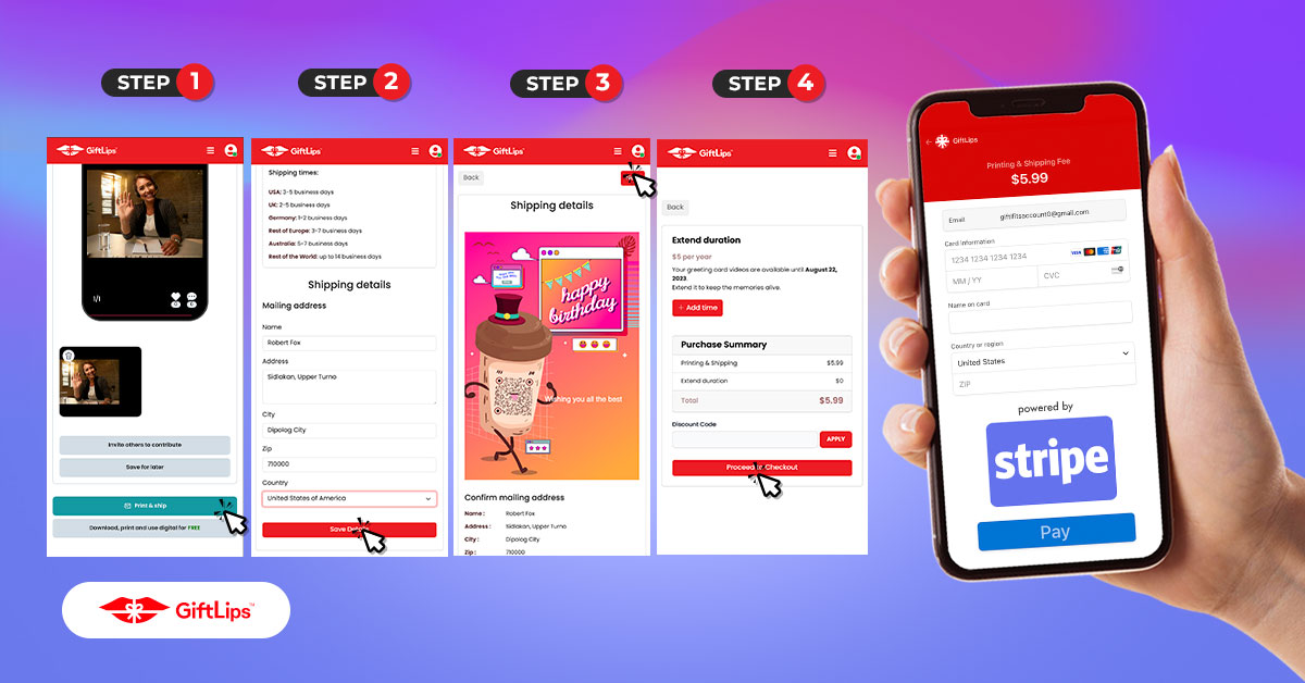 Fast and Secure Stripe Payment for GiftLips